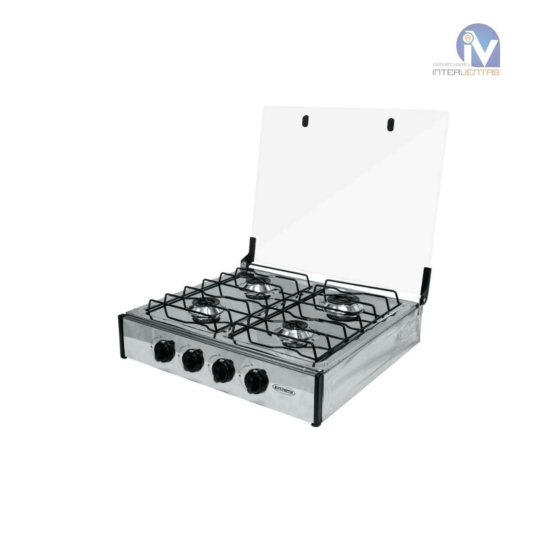 Cocineta de 4 quemadores con tapa de vidrio templado - IMPORTADORA ...