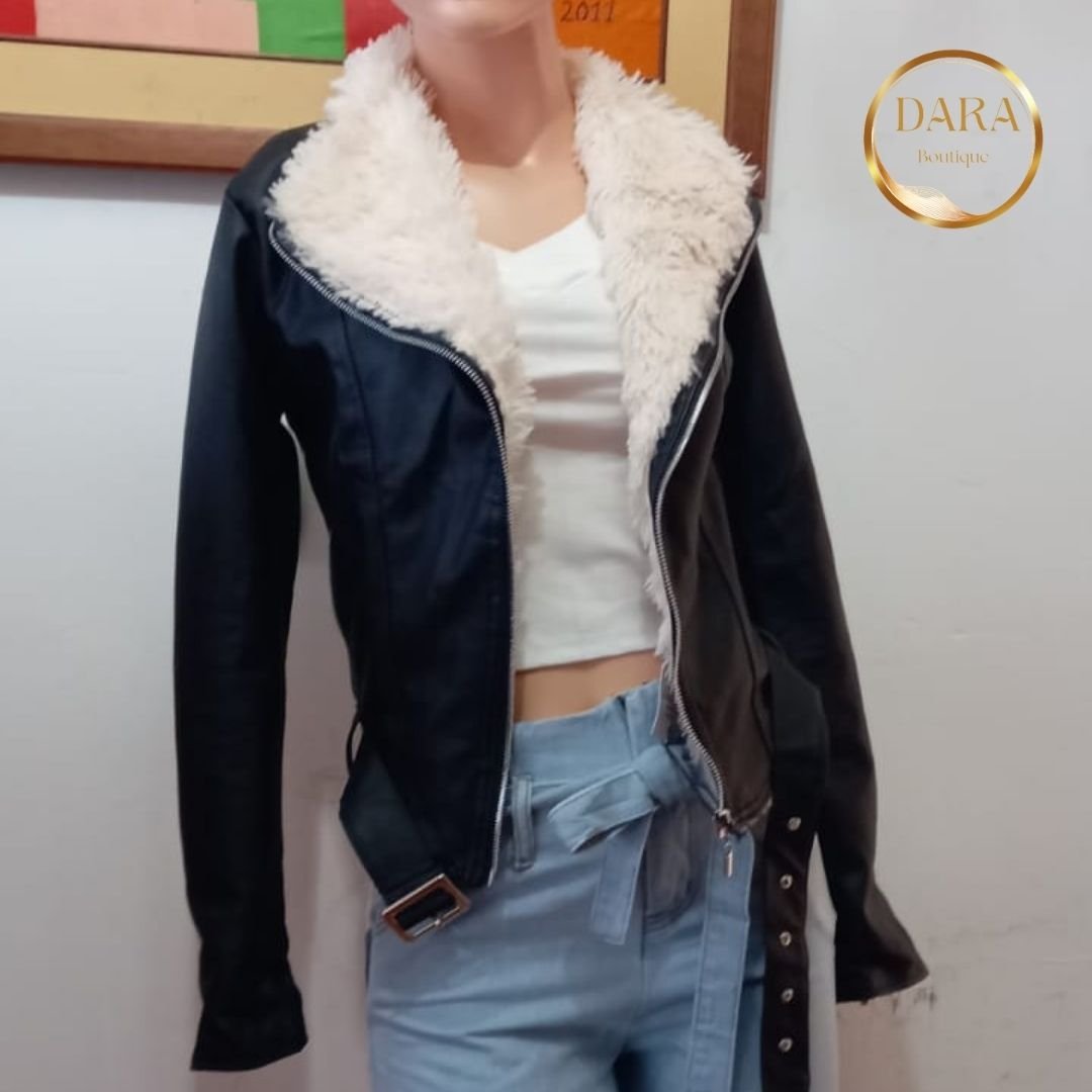 Chaqueta cuerina afelpada - IMPORTADORA INTERVENTAS